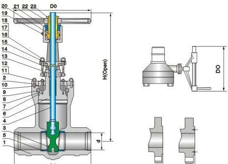 Pressure Seal Alloy Steel Gate Valve Bonnet PSB Hardfaced Api 6D 2500LB ...