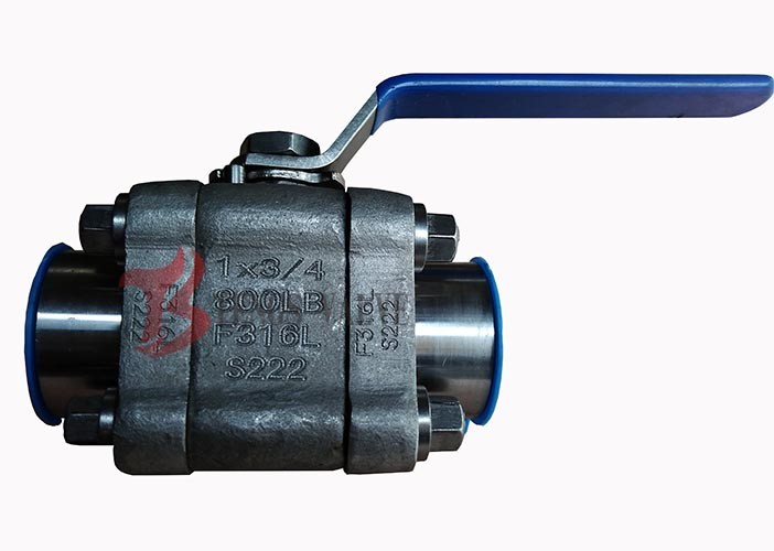 Reduced Bore Soft Seated Ball Valve F316L , 800LB Small Forged Ball Valve
