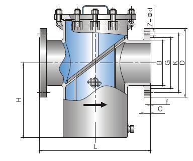 Cast Steel Simplex Basket Strainer ANSI 150LB Quick Opening Bolted Cover